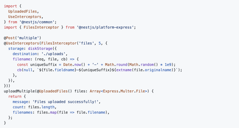 File Uploads in NestJS Using Multer - Dev Centre House Ireland